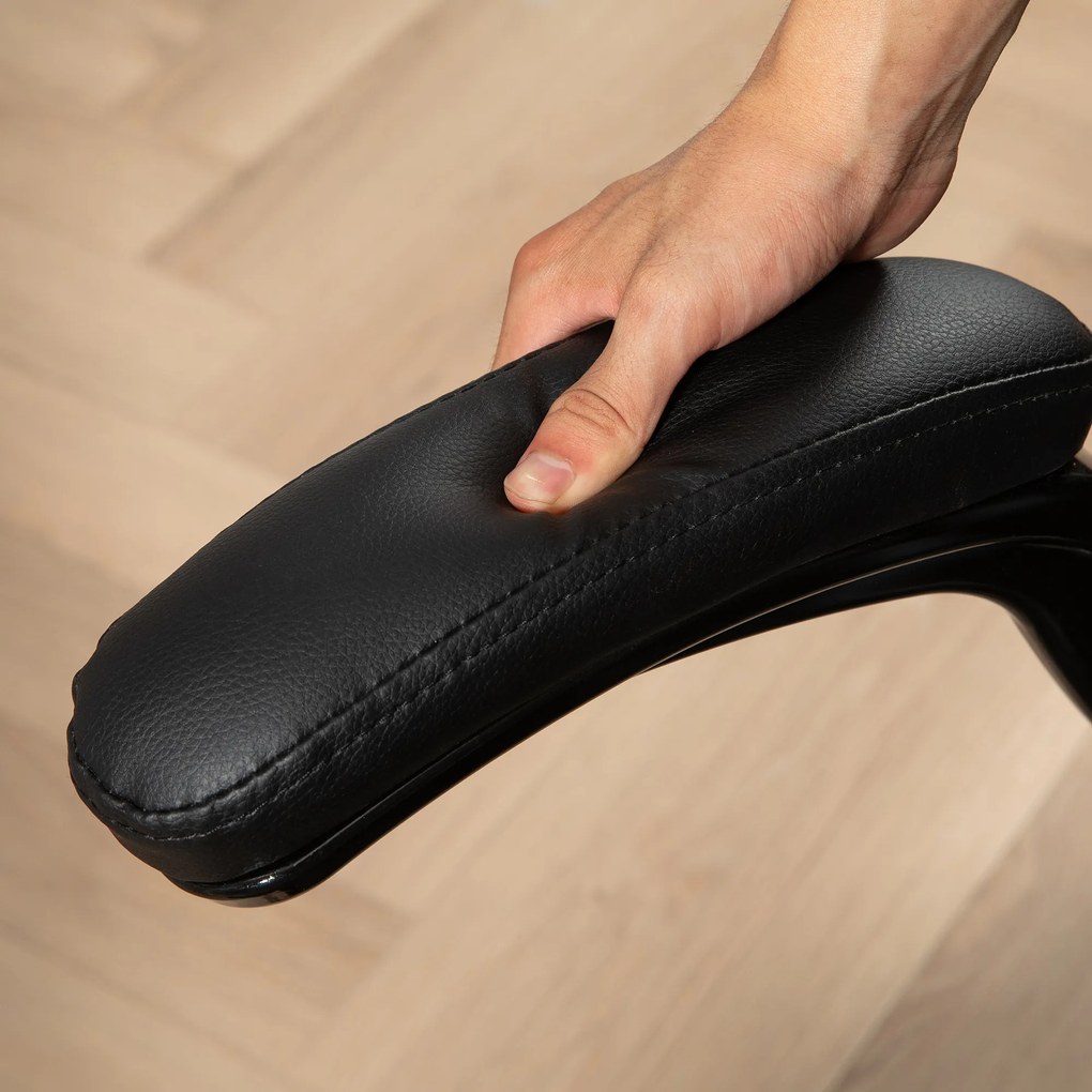 HOMCOM Kancelářská židle HOMCOM, ergonomická manažerská židle s houpací funkcí, sklopné područky, výškově nastavitelná kancelářská židle s otočnou fu…