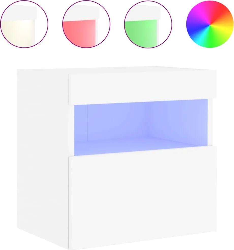 vidaXL Nástěnné TV skříňky s LED osvětlením 2 ks 40 x 30 x 40 cm [837170] Barva: hnědý dub