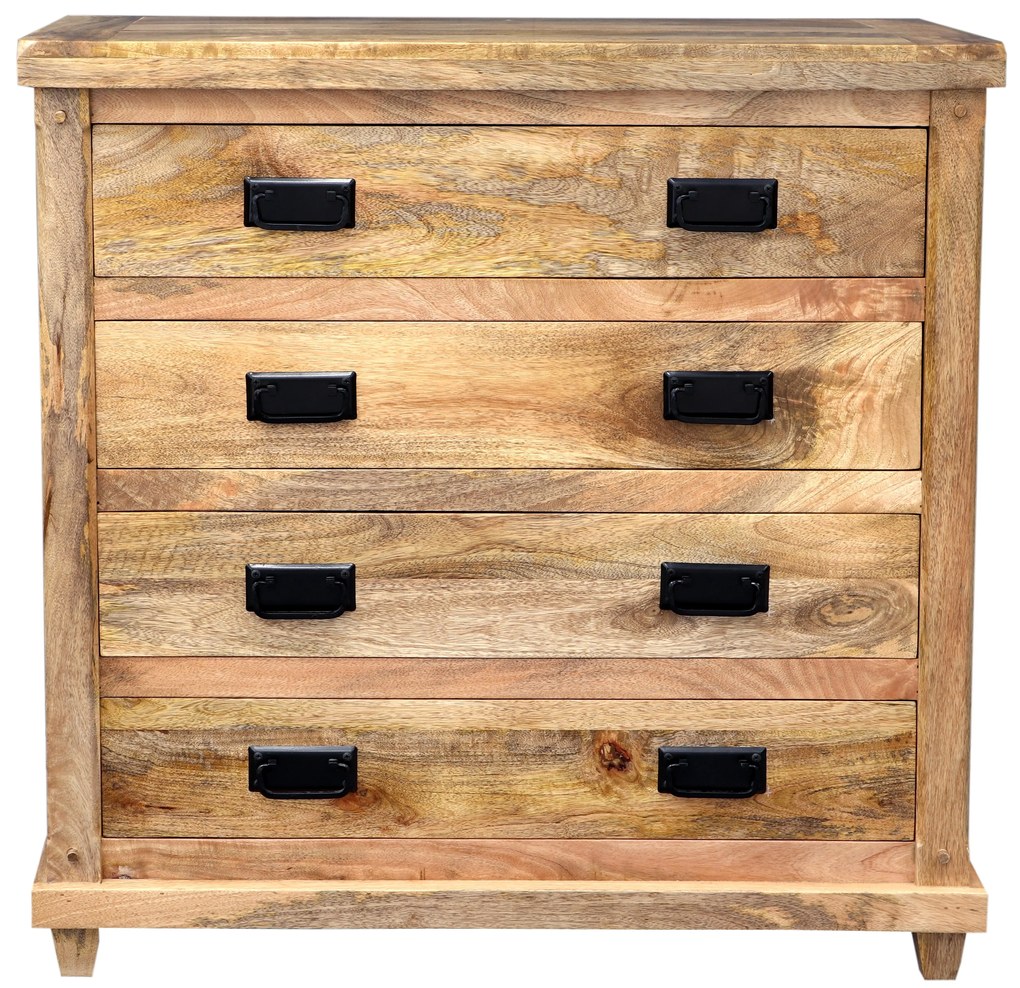 furniture-nabytek.cz - Šuplíková komoda z masivu mango 90x45x90