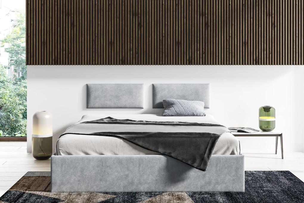 Eka Čalouněná postel Lucy - 160x200 cm Barva látky Trinity: (2315) Tmavá šedá, Úložný prostor: Bez úložného prostoru