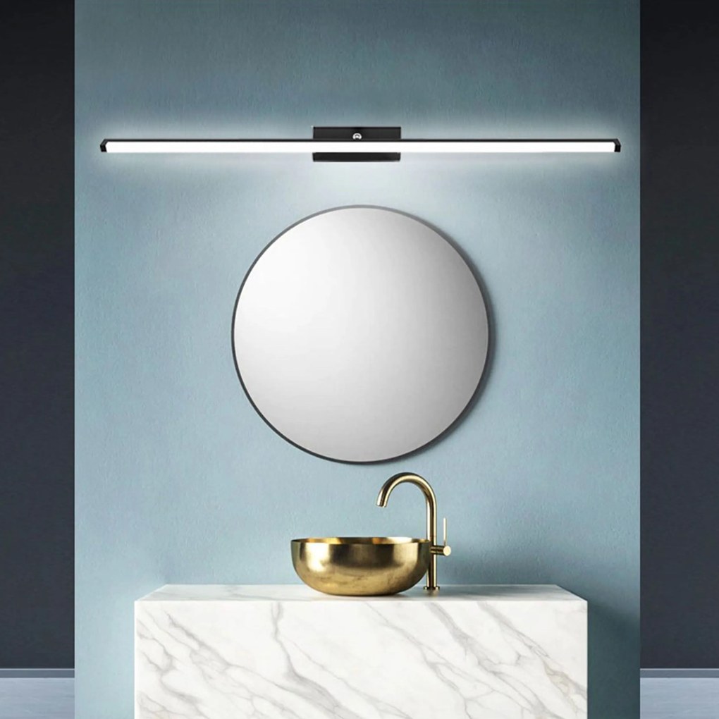 Rea - Toolight, LED koupelnové svítidlo nad zrcadlo 20W 100CM APP375-1W, černá, OSW-05005