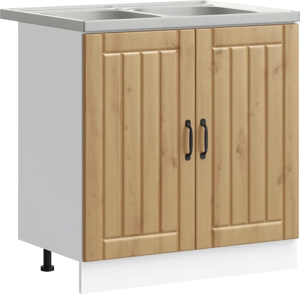 Skříňka pod dřez Lucca 2 ks Artisanový dub Kompozitní dřevo 3315020
