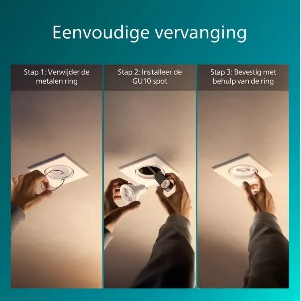 Philips - SADA 3x Podhledové svítidlo PERIDOT 1xGU10/7W/230V bílá