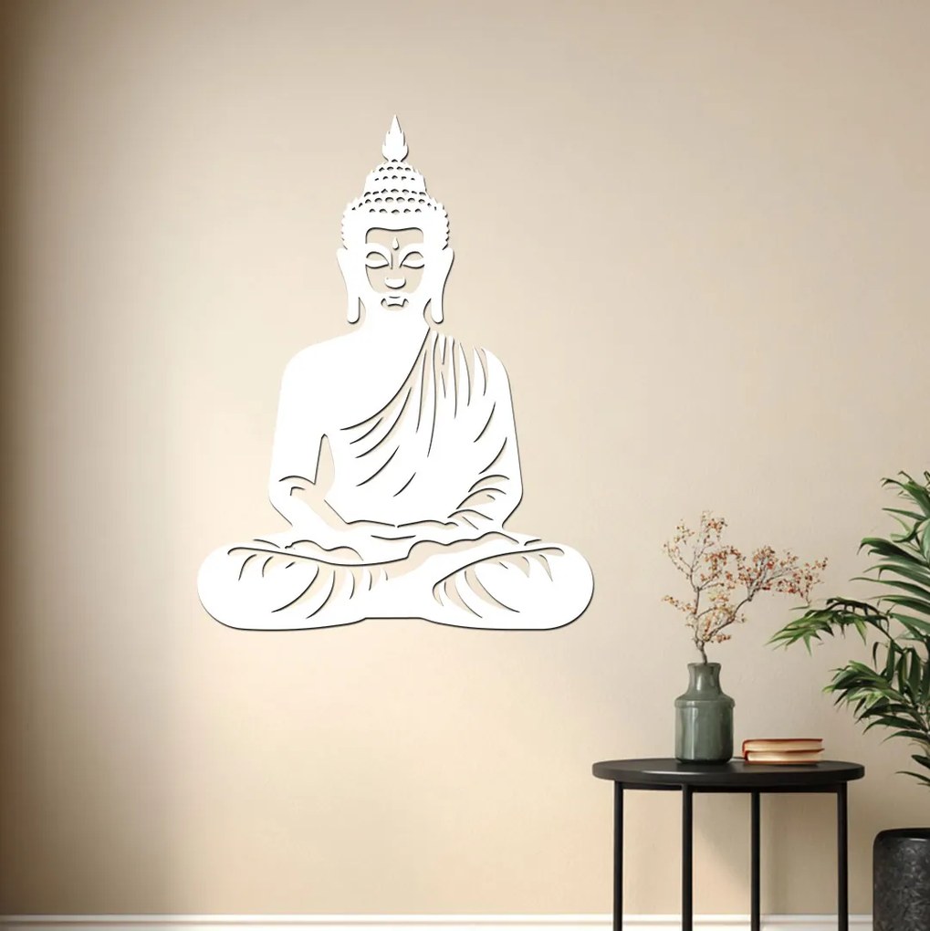 dřevo života Dřevěný obraz Buddha – Energie klidu Zvolte rozměr (cm): 73x95, Zvolte barvu dekoru: Horský dub