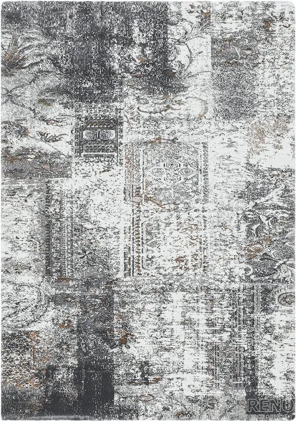 Breno Kusový koberec LUSH SEWING grey, 160x230 cm, Šedá/Vícebarevné