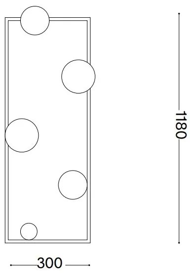 Ideal Lux - LED Stojací lampa ANGOLO 5xG9/3W/230V mosaz