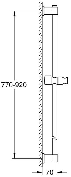 GROHE 269612431 - Sprchová tyč VITALIO UNIVERSAL 900 mm černá