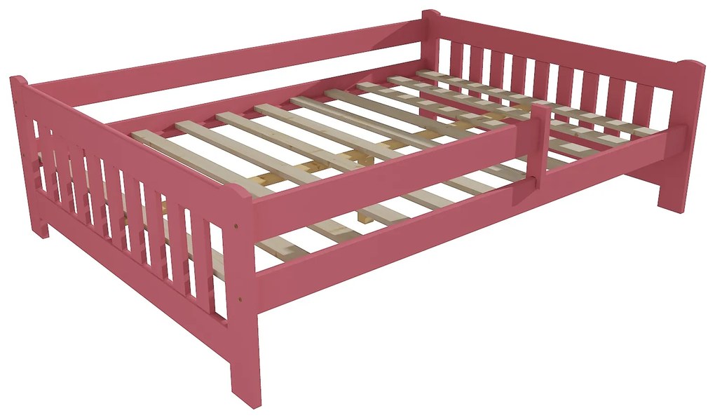 Vomaks Dětská postel DP 022 XL se zábranou Rozměr: 160 x 200 cm, Barva: barva růžová