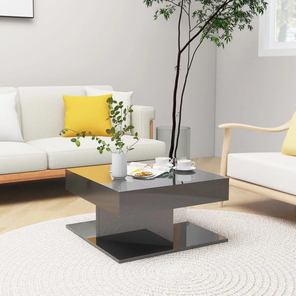 vidaXL Konferenční stolek 57 x 57 x 30 cm dřevotříska [808369] Barva: Betonová šedá