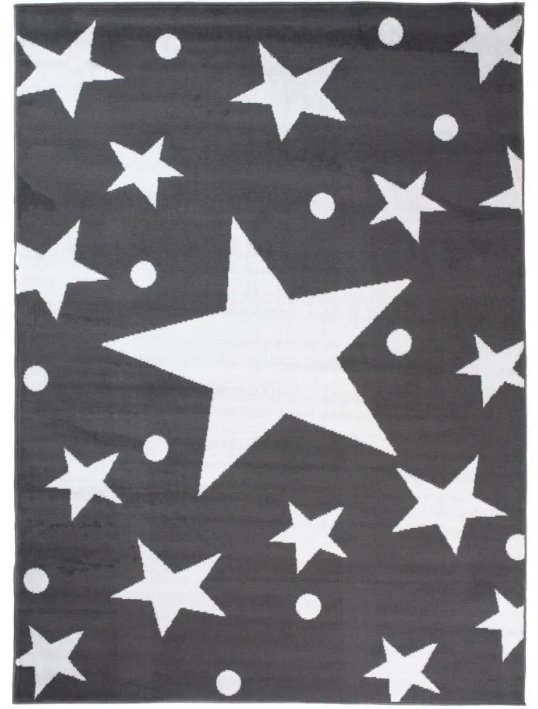 Kusový koberec PP Hvězdy šedý 2, Velikosti 120x170cm