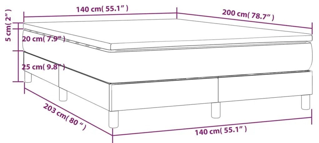 Box spring postel s matrací bílá 140x200 cm umělá kůže,  3144262