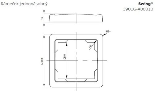 ABB Swing rámeček hnědá 3901G-A00010 H1