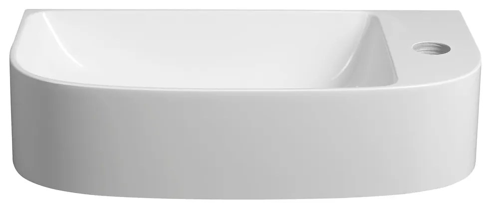 Bílé umývátko z litého mramoru 44x22 cm Alga – Sapho