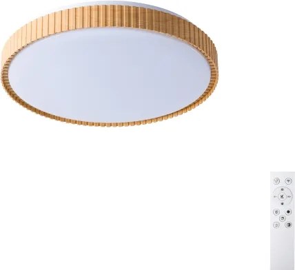 Brilagi-LED Stm. strop. sv. CORVO LED/72W/230V 3000-6000K dek. dřeva pr.50 cm+DO