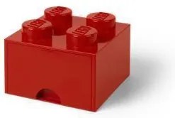 Úložný box lego úložný box 4 s šuplíkem - červená