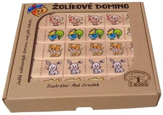 Domino t-wood žolíkové domino - domácí zvířata