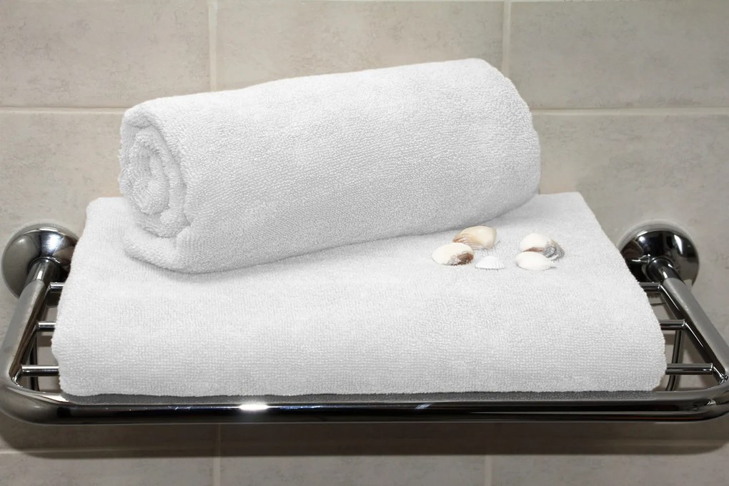 Froté ručník Apatit bílý 50 x 100 cm, český výrobce Tibex