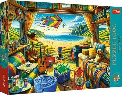 Trefl - Puzzle - Premium Plus Tea Time: Cestování karavanem / 1000 díl