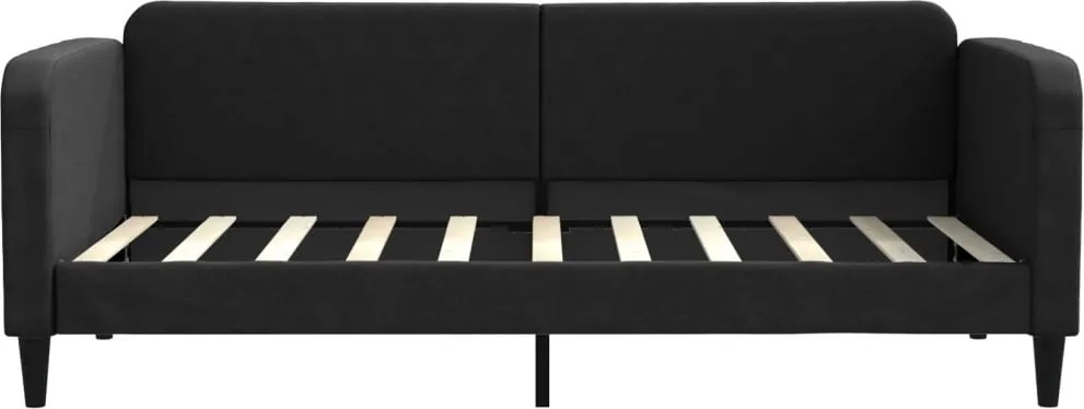 Válenda s matrací černá 90 x 190 cm textil 3196810