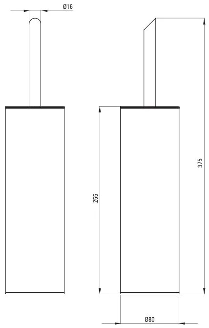 Deante Silia, toaletní WC kartáč na postavení, broušený bronz, DEA-ADI_C712