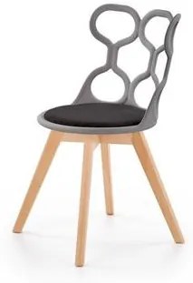 Židle K308 šedá / černá