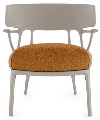 A.I. Lounge Bouclé šedá/oranžová Kartell