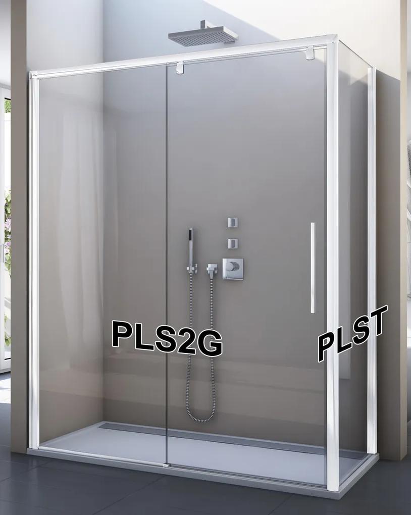 Sprchové dveře posuvné jednodílné 150 cm, pevný díl vlevo (PLS2G 150 04 07) SanSwiss
