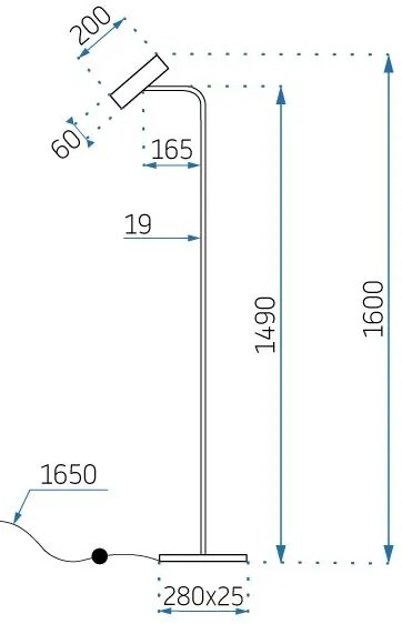 Toolight Lampa APP965-1F černá