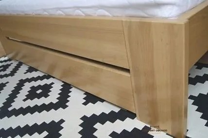 Via-nábytek Postel EMA masiv buk Povrchová úprava postele: Mooení odstín olše Rozměry postele: 180 x 200