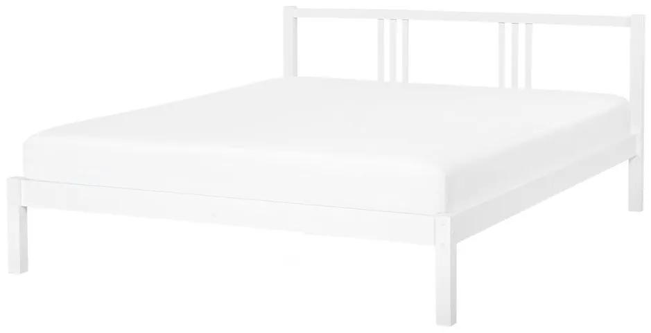 Manželská postel 140 cm VALLES (s roštem) (bílá). 1007546