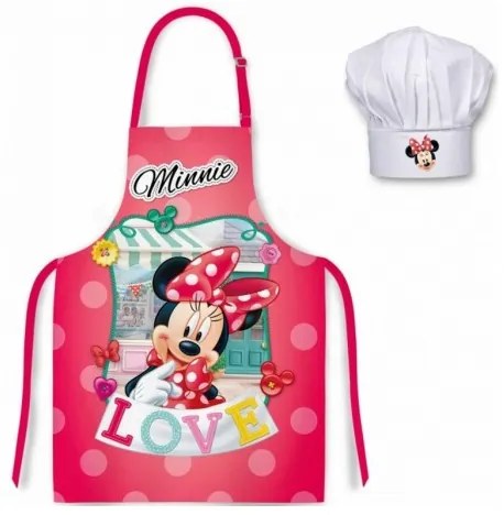 Javoli - Dětská / dívčí zástěra a kuchařská čepice Minnie Mouse ( Disney ) ❤ LOVE