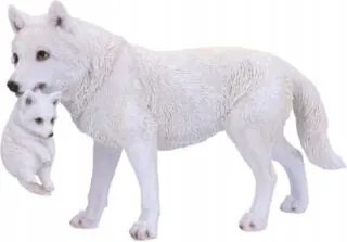 Vlk Winter Bond Mother Wolf and Pup figurka Originál od firmy Nemesis