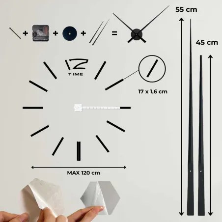 Moderní nástěnné hodiny 3D – Elegantní design pro váš domov I SENTOP 12SZ003S