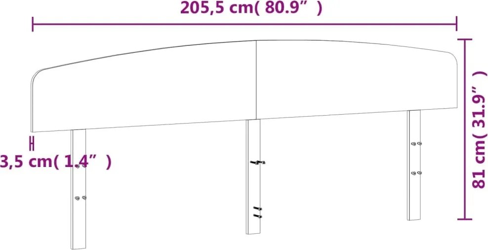 vidaXL Čelo postele voskově 200 cm masivní borové dřevo [842486] Barva: Hnědá
