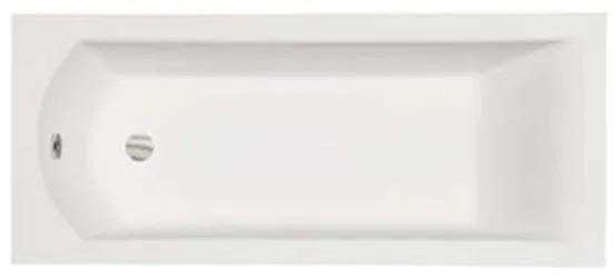 Besco Akrylátová obdélníková vana Shea Slim 140x70 (150,160,170x70,180x80) Barva: Bílá, Rozměry (cm): 140x70