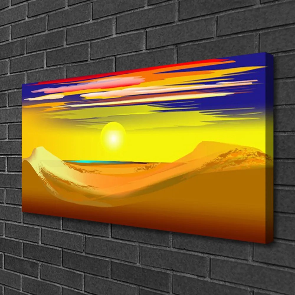 Obraz na plátně Poušť Šlunce Umění 120x60 cm