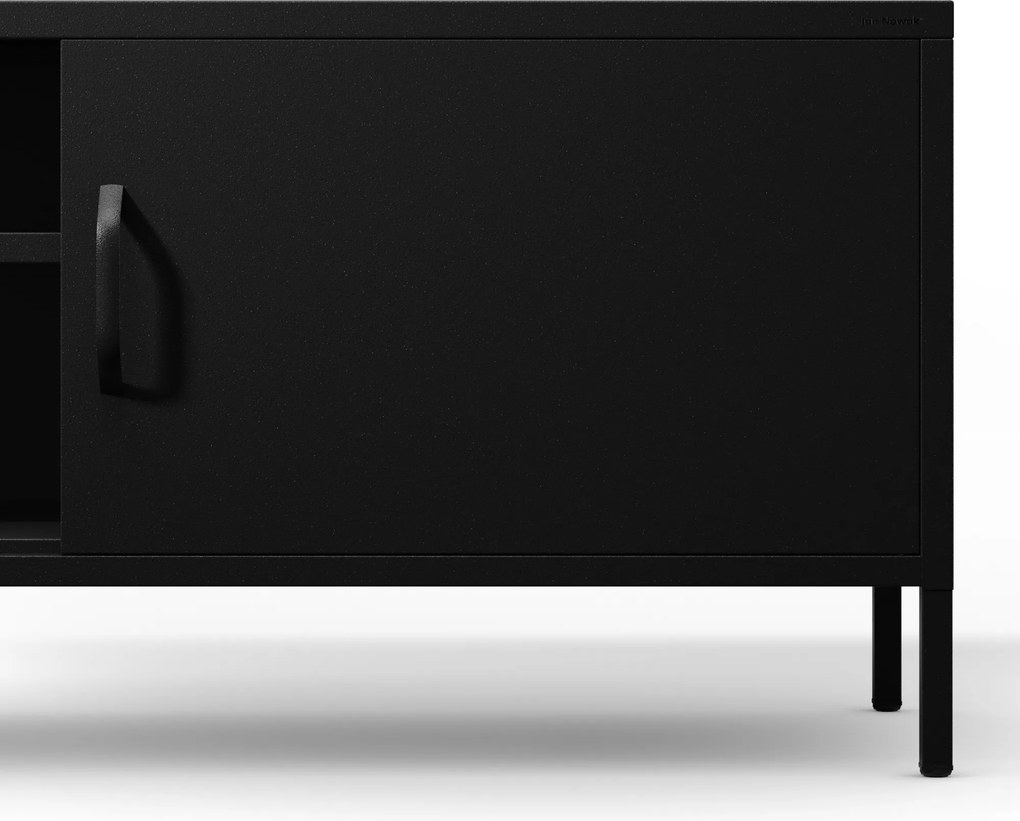 TV stolek kovový široký XL na nožkách, černá, 1700x400x500 mm: ROSARIA