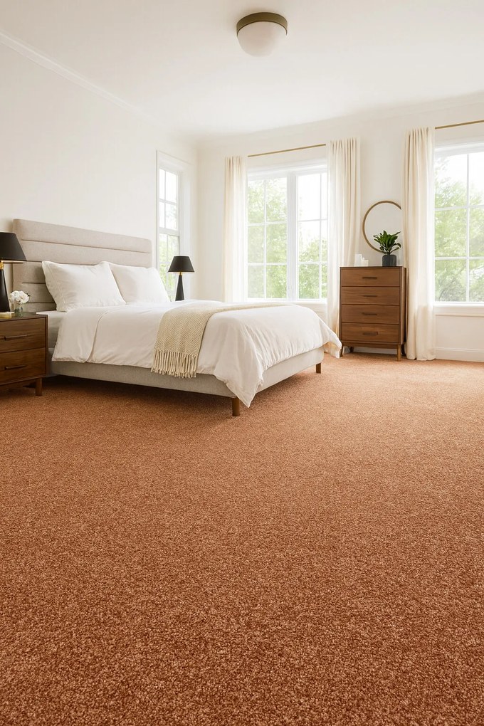 Condor Carpets, Metrážový koberec Prestige 496, na míru, šíře 4m, oranžová, ab (mřížka), dětský pokoj