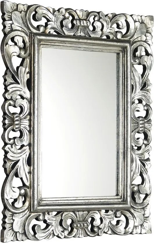 SAPHO - SAMBLUNG zrcadlo v rámu, 60x80cm, stříbrná IN115