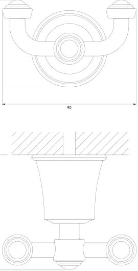 OMNIRES AL53120CR - Nástěnný háček ART LINE lesklý chrom