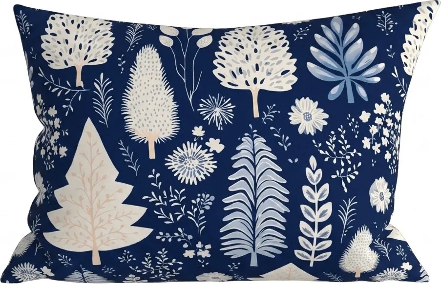 Povlak na polštář z mikrovlákna INDIGO BLOOM 50x70 cm, modrý