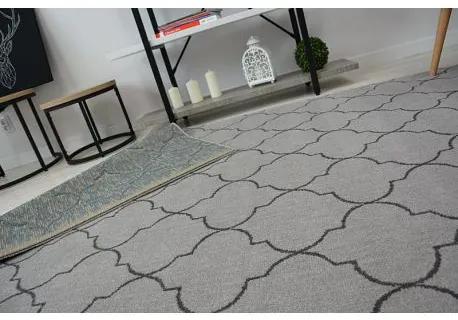 koberec SENSE Micro 81220, TRELLIS, MAROKO JETEL, stříbrný antracit velikost 200x290 cm | krásné koberce cz