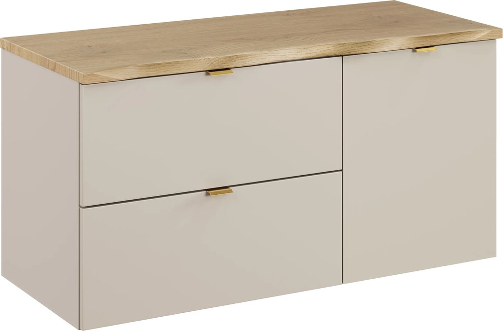 Comad Koupelnová skříňka pod deskové umyvadlo s košem na prádlo Dalia Cashmere 100 kašmír