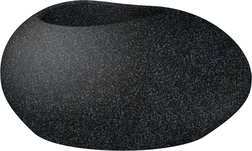 Scheurich Květináč Flow (Ø 48 cm x 23 cm, Stony Black), Barva: Stony - 4033083588901