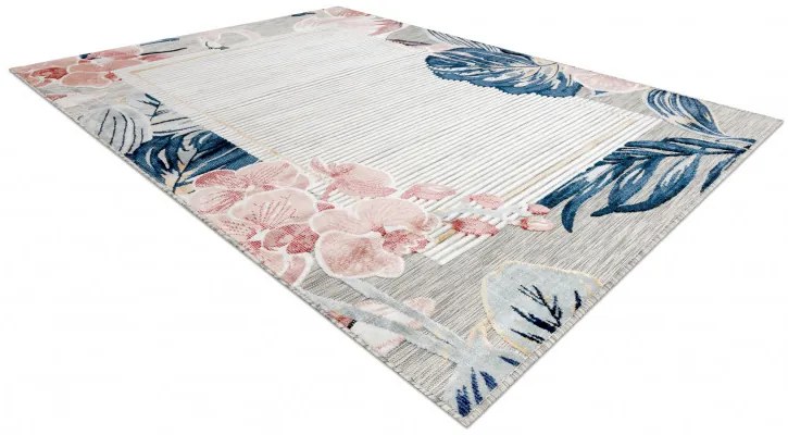 Dywany Łuszczów Kusový koberec Botanic 65240 Flamingo grey – na ven i na doma - 78x150 cm