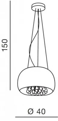 Azzardo AZ0699 - Lustr na lanku BURN 5xG9/40W/230V