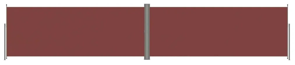 Zatahovací boční markýza hnědá 200 x 1 000 cm,  318045