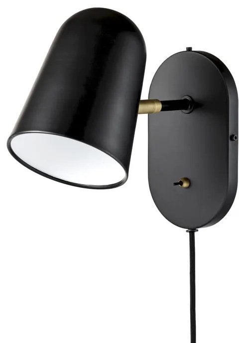 Bolia Nástěnná lampa Bureau, matt black/brass 20