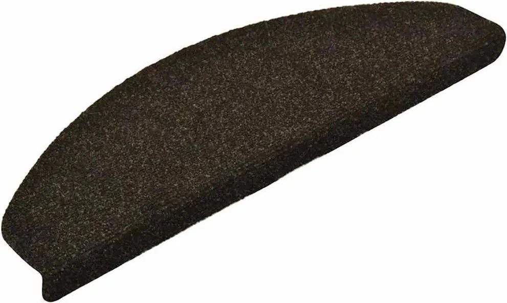 Schodové rohože samolepicí 15 ks 65 x 21 x 4 cm tmavě hnědé, půlkulaté, velké 322349