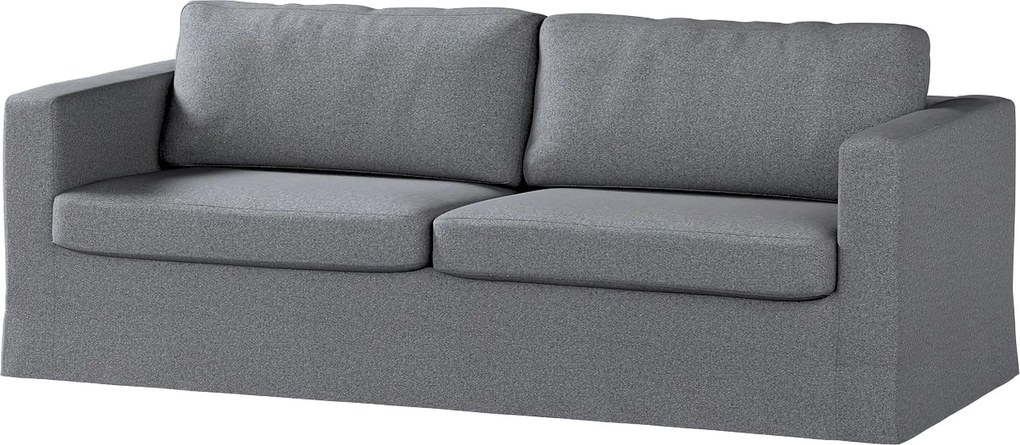 Potah na pohovku IKEA Karlstad 3-místná, nerozkládací, dlouhý barva šedá látka pletený vzor